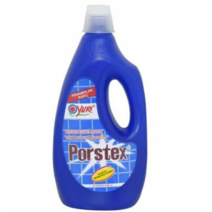 Jual Porstex Yuri biru cairan pembersih lantai dan kamar mandi 1 liter ...