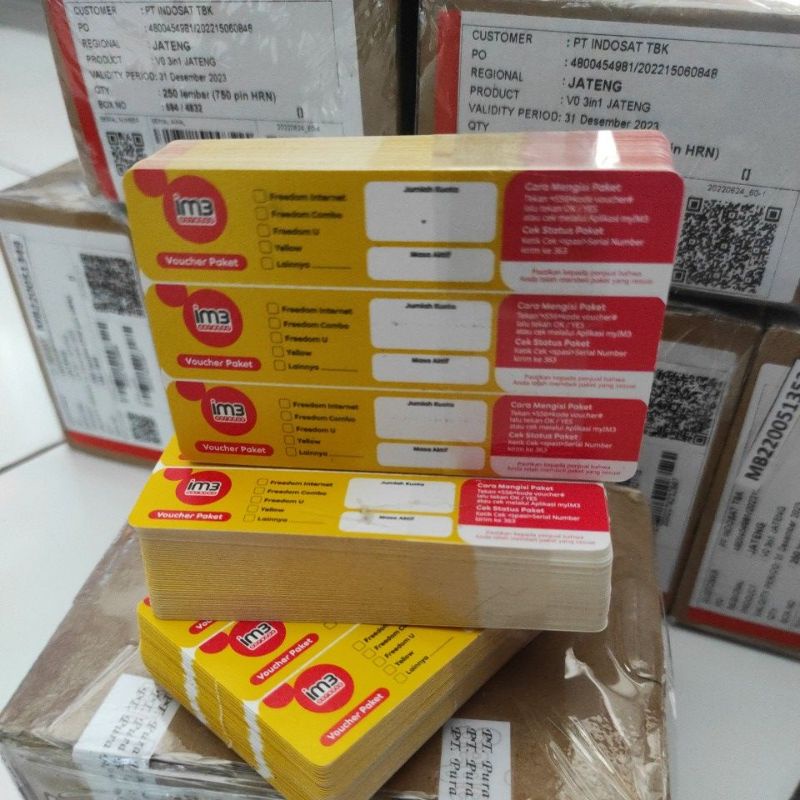 Jual Voucher indosat zero des 2026 (Per box = 750SN) | Shopee Indonesia