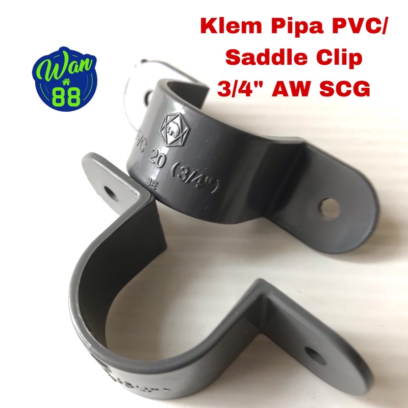 Jual Klem Pipa PVC 3/4” / Saddle Clip 3/4” AW SCG | Shopee Indonesia