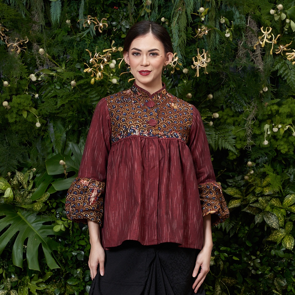 Jual NONA RARA - kiyomi lasem T1764, Baju Batik Kasual Modern | Shopee Indonesia