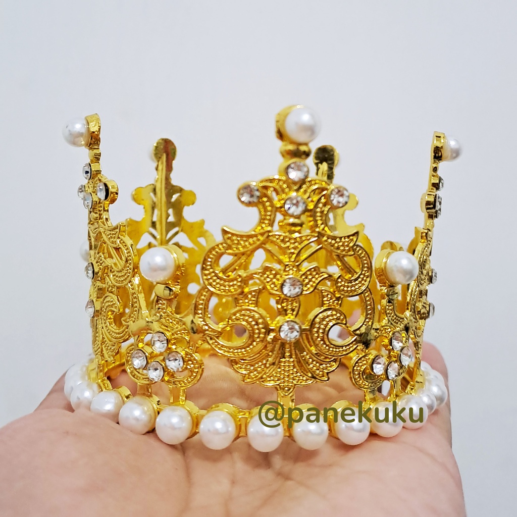 Jual Cake Topper MAHKOTA/ PRINCESS CROWN/ hiasan dekorasi kue/ korean ...