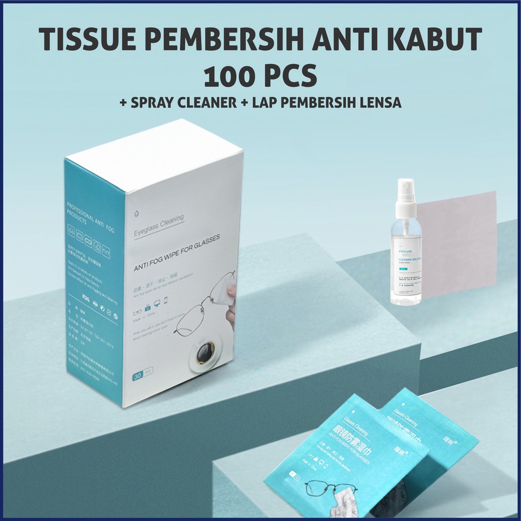Jual SHERY Tisu Basah Pembersih Lensa Kacamata Anti Kabut New Version ...