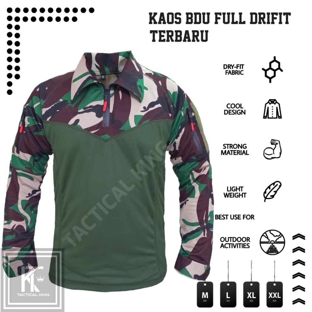 Jual kaos BDU tactical dryfit/kaos tactical BDU/kaos loreng army | Shopee Indonesia