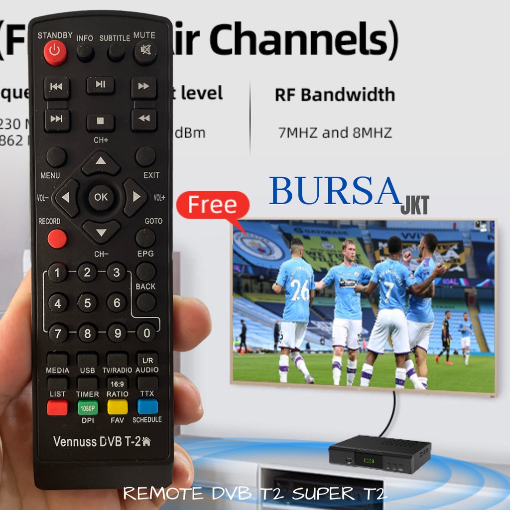 Jual REMOTE SET TOP BOX VENUS CABAI RAWIT BRIO EWS DVB T2 DIGITAL ...