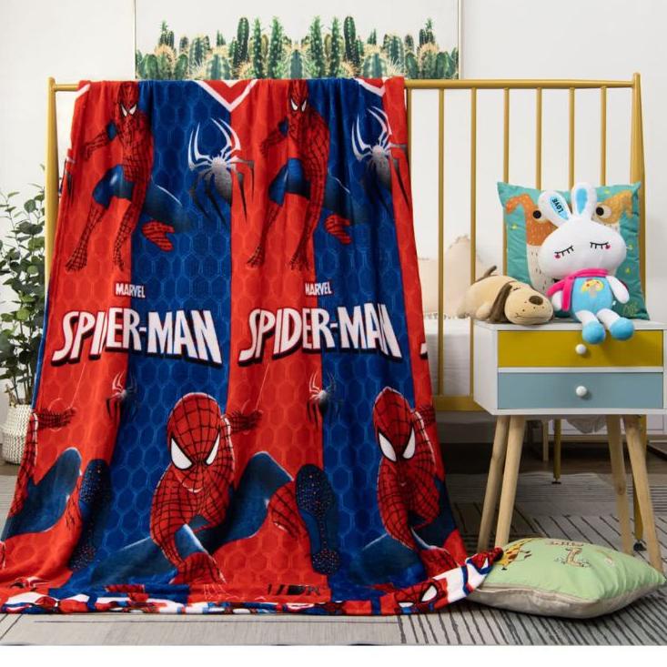 Jual SELIMUT KARAKTER ANAK MOTIF KARTUN SPIDERMAN CARS TAYO FROZEN ...