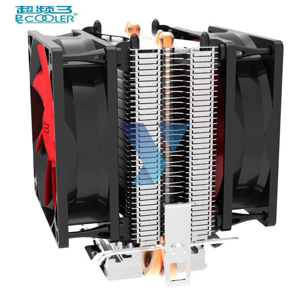 Jual PcCooler Mini CPU Heatsink 2 Heatpipe with 2 Fan 80mm - HS115 ( Al ...