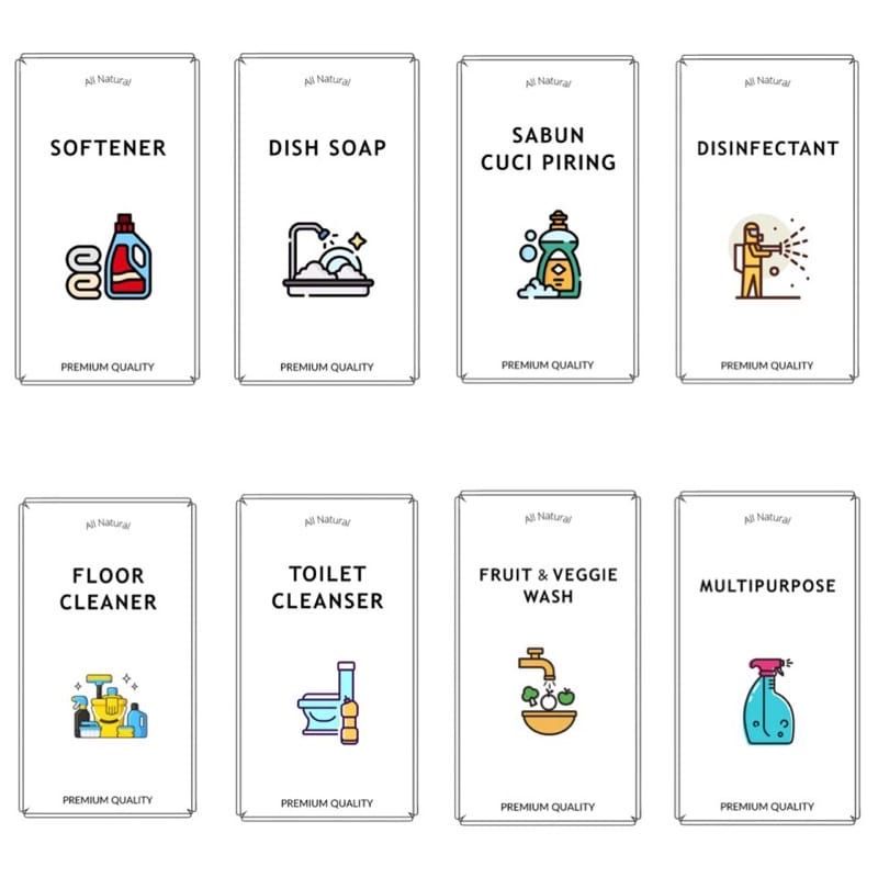 Jual Stiker Label Botol Sabun Cair Best Seller Label Waterproof ...