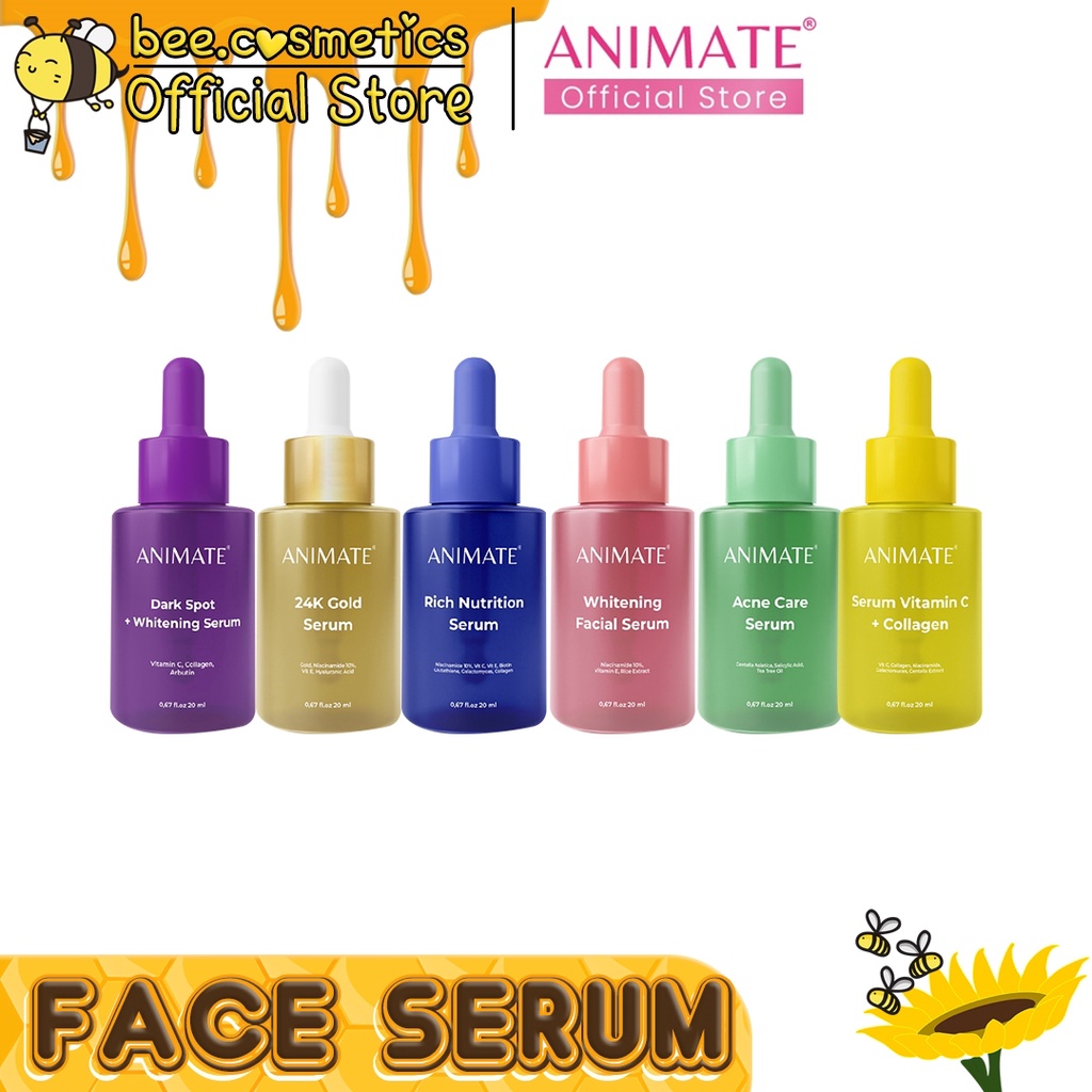 Jual ANIMATE SERUM 20ML SERIES ( VITAMIN C / WHITENING / DARKSPOT ...