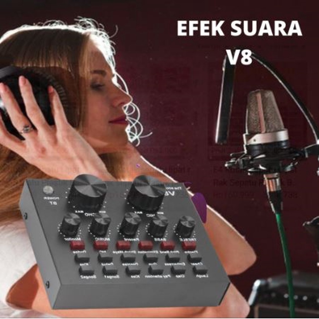Jual A1 Soundcard v8 Plus Paket Lengkap Bluetooth Behringer USB ...