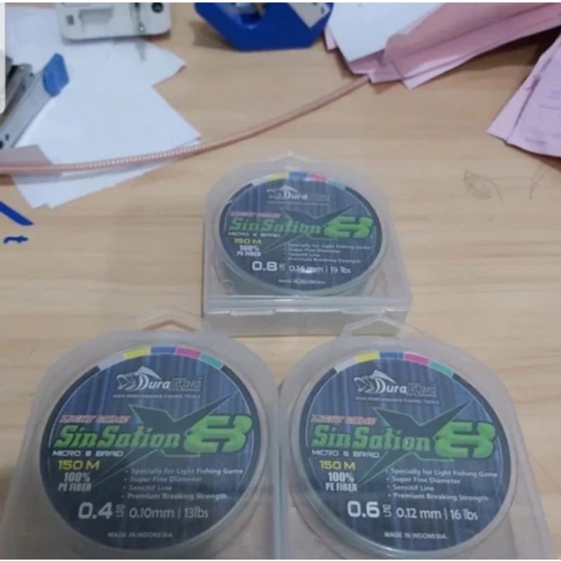 Jual senar Braid pe duraking sinsation x8 150 meter micro 8 braid harga ...