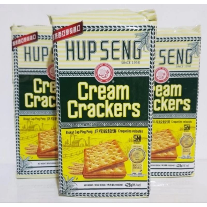Jual biskuit hup seng cream crackers 428gr/biscuit harga murah | Shopee ...