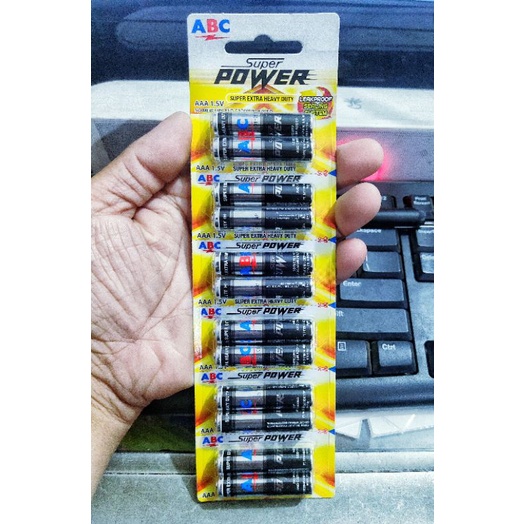 Jual Baterai / batere ABC AAA Super power (1 renceng isi 6 pasang) | Shopee Indonesia