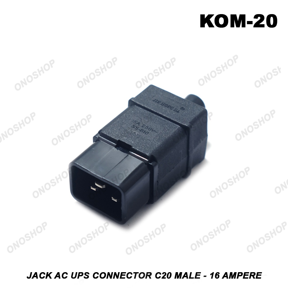 Jual Jack AC UPS Connector C20 Male - 16 Ampere | Shopee Indonesia