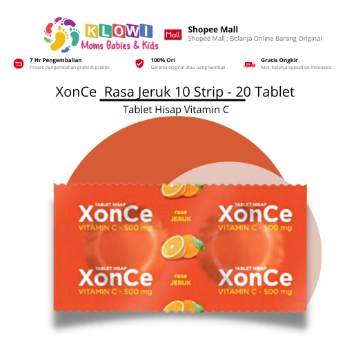 Jual (10 Strip) Xonce Tablet Hisap Vitamin C Rasa Jeruk | Shopee Indonesia