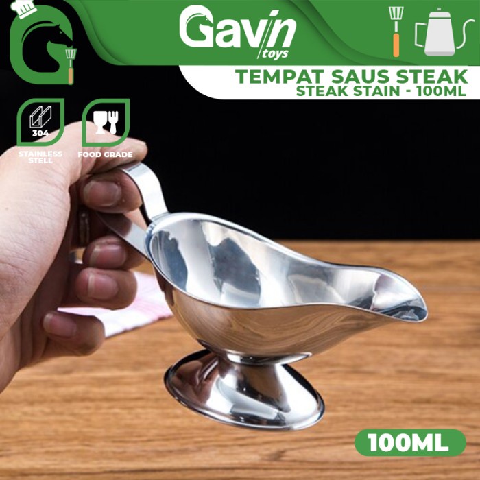 Jual Tempat Saus Steak Gravy Sauce Boat Mangkok Saos Steak Stainless ...
