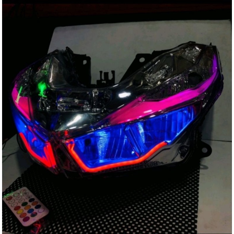 Jual 1 set reflektor vario 125/150 led old sepaket custom lis aes rgb ...