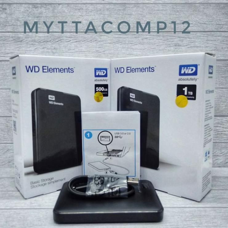 Jual Laris 8RPZL HARDISK EKSTERNAL WD ELEMENTS USB 3.0 NEW - HDD 320GB 500GB 1TB GARANSI 1 TAHUN ...