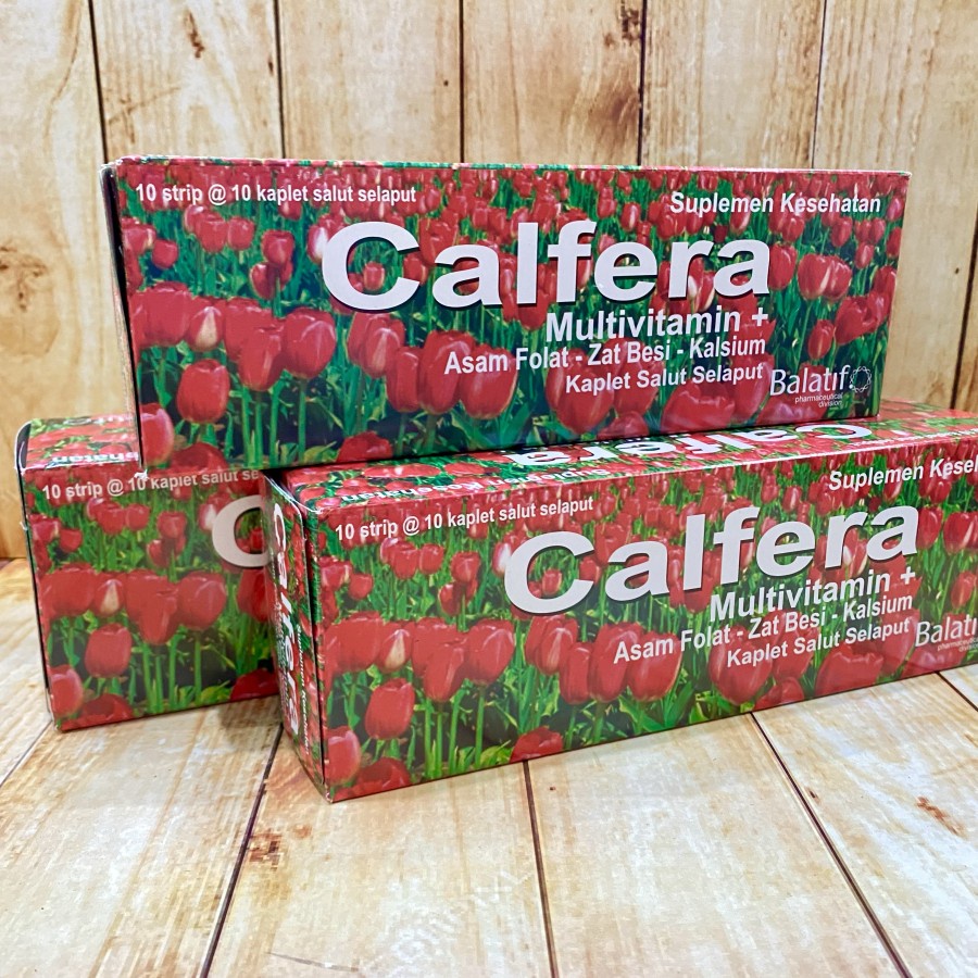 Jual CALFERA Box 100 Kaplet Multivitamin + Mineral + Asam Folat ...