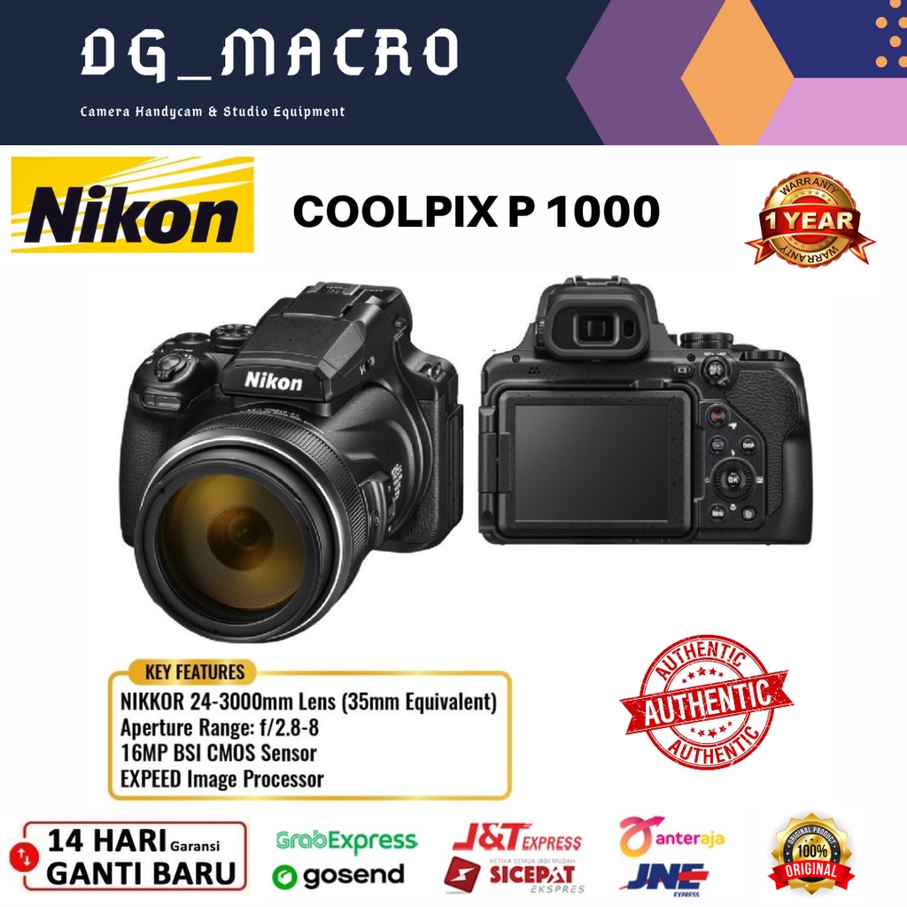 Jual Nikon Coolpix P1000 Zoom Lens Camera 125x Optical | Shopee Indonesia
