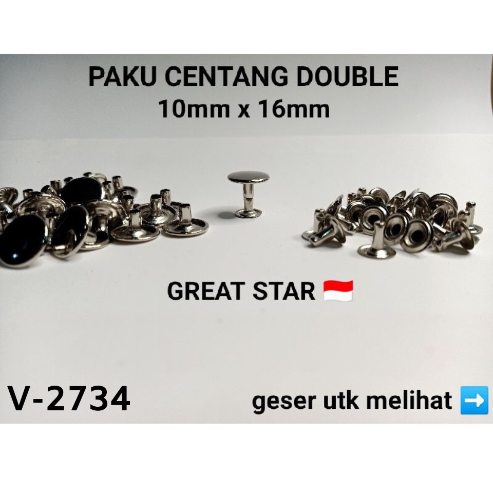 Jual Paku Tali ID Card/Kancing Centang Rivet KELING 100 PCS/PAK ...
