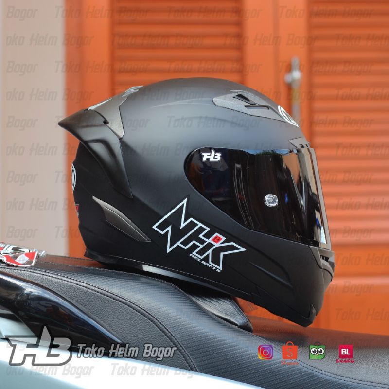 Jual paket ganteng nhk rx9 Black doff visor iridium spoiler 3D | Shopee ...