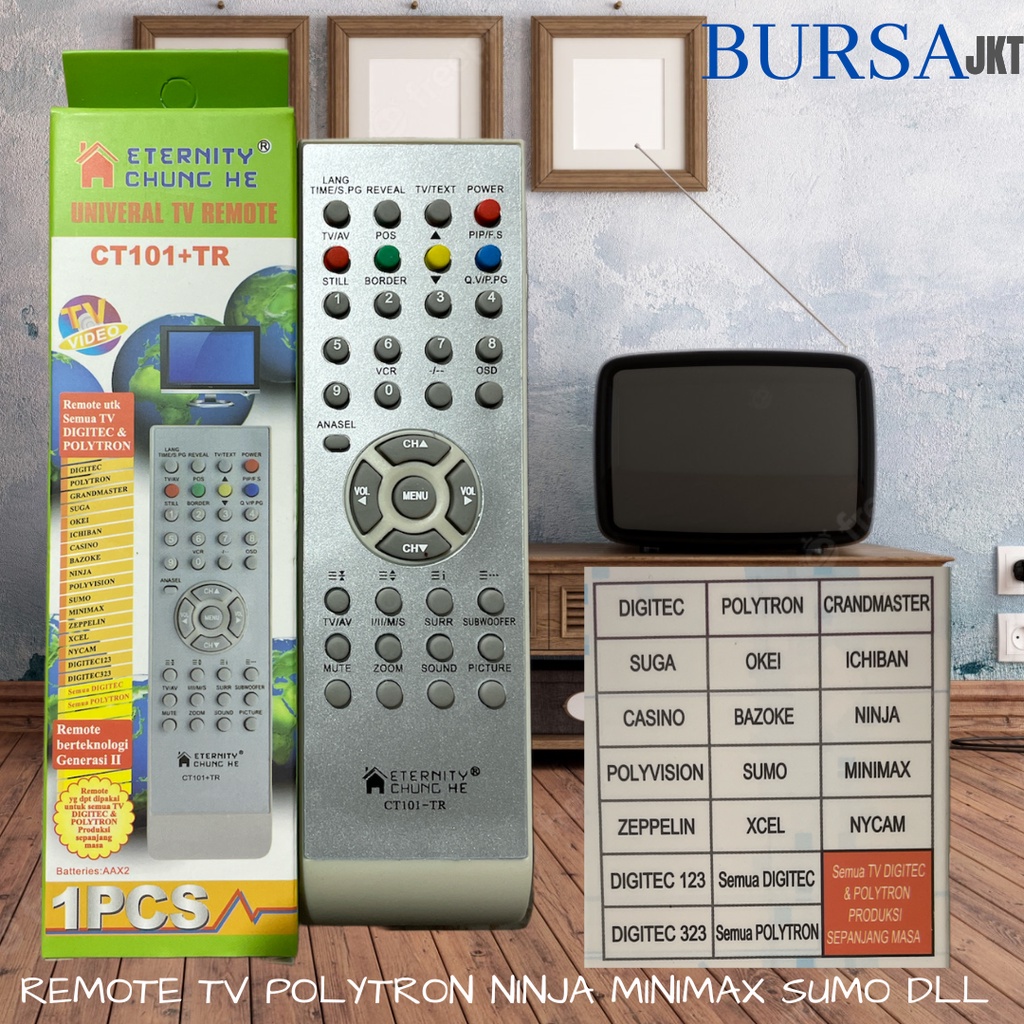 Jual REMOTE TV POLYTRON UNIVERSAL MULTI FUNGSI | Shopee Indonesia