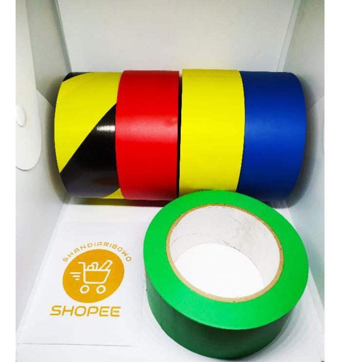 Jual SCFE LAKBAN LANTAI, VINYL, VYNIL / POLICE LINE TAPE / FLOOR MARKING SIZE 48MM x 33M (2 ...