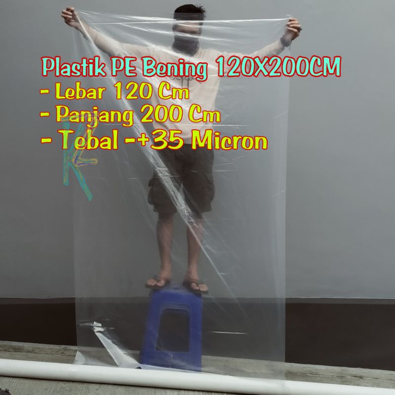 Jual Plastik Pembungkus 120 x 200 Cm / Kantong Plastik PE Bening 120 x ...