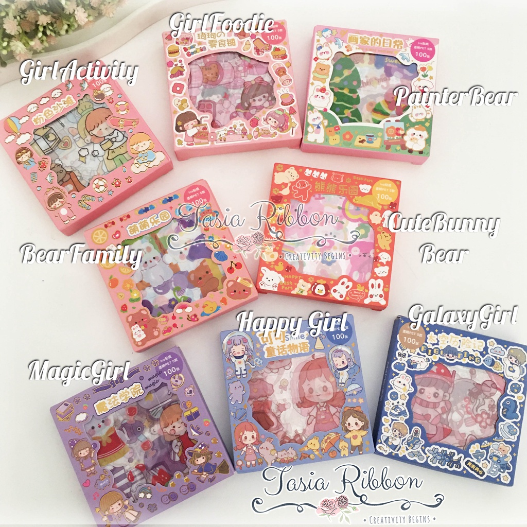 Jual Viral Sticker Botol Korea Aesthetic Lucu [100pc] / Stiker Botol ...