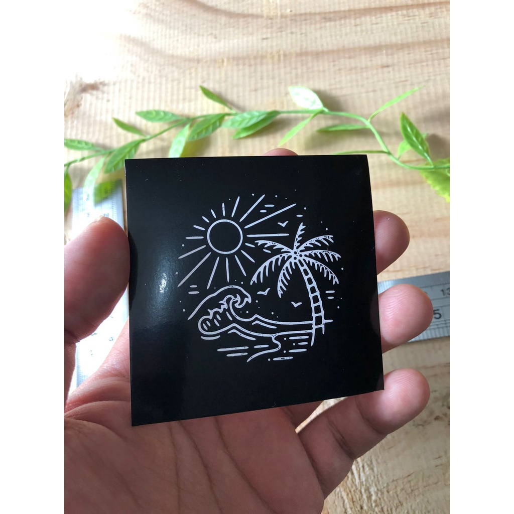 Jual Sticker Gambar Pantai Panoramic Beach Art Stiker Bahan Graftac ...