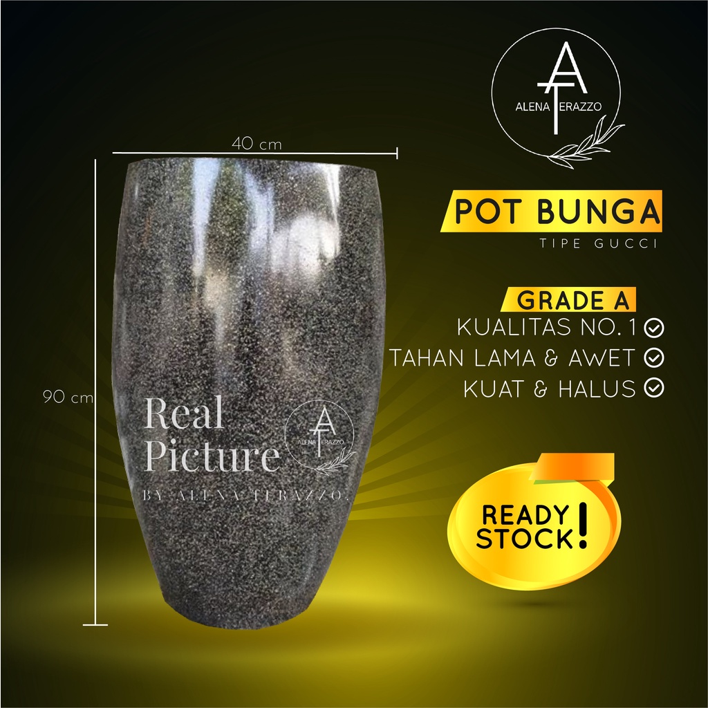 Jual ALENA TERAZZO POT TERASO TIPE GUCCI POT BUNGA KERAMIK MARMER TERAZZO POT BUNGA MURAH FREE ...