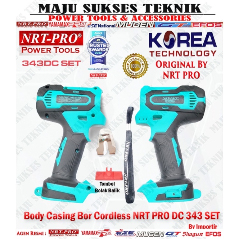 Jual Body Casing Mesin Bor Cordless NRT PRO DC 343 SET " Original NRT ...