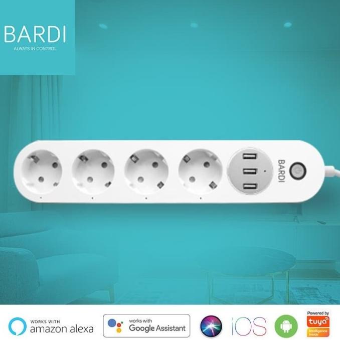 Jual BARDI Smart Power Strip Extension Steker Stop Kontak Socket Plug Wifi | Shopee Indonesia