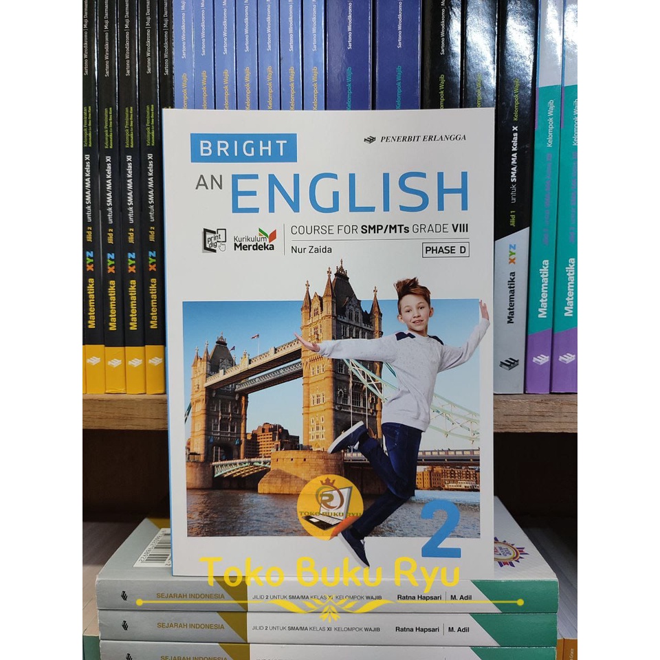 Jual Buku Bright an English Kelas 2 SMP Kurikulum Merdeka Erlangga | Shopee Indonesia