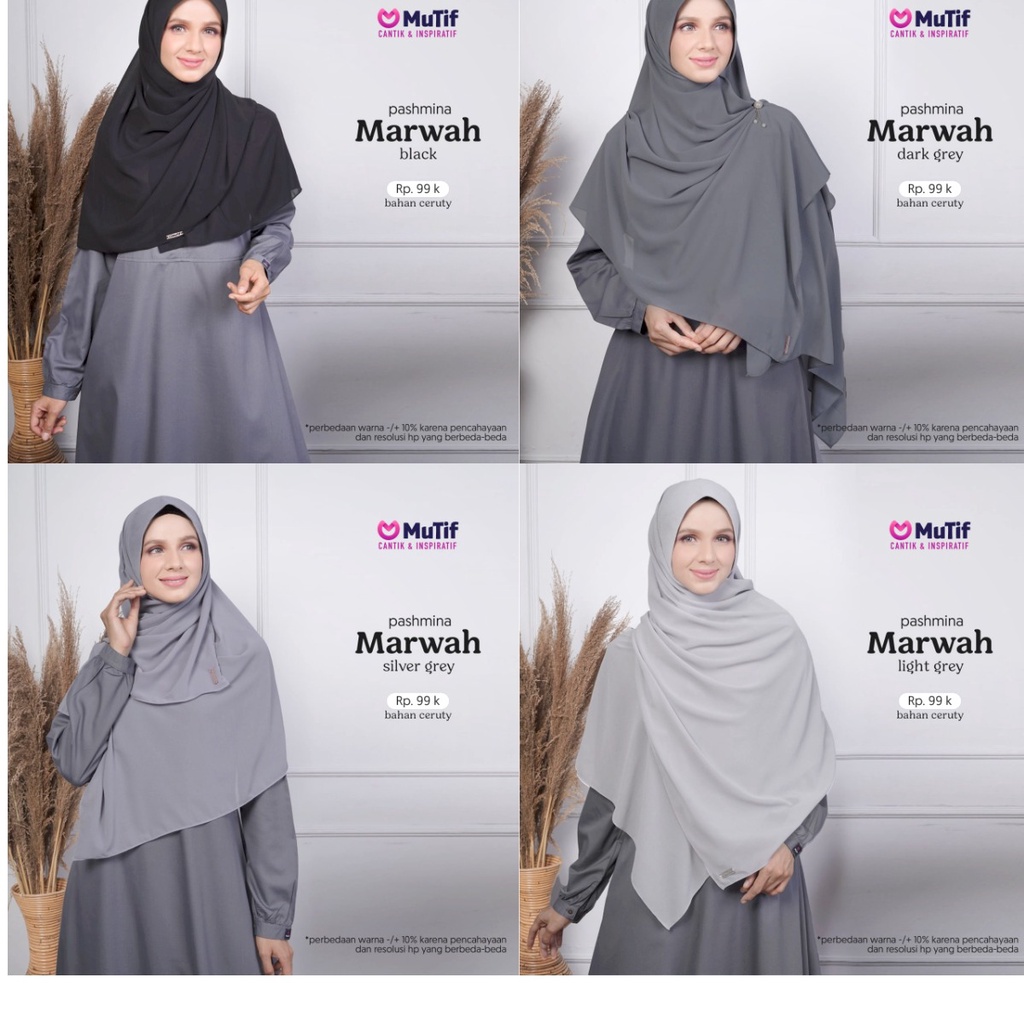 Jual MUTIF HIJAB PASHMINA MARWAH (PAD) | Shopee Indonesia