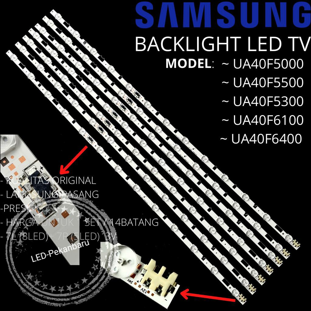 Jual BACKLIGHT LED TV SAMSUNG 40 INCH UA40F6100 UA40F6400 40F 13LED 3V ...