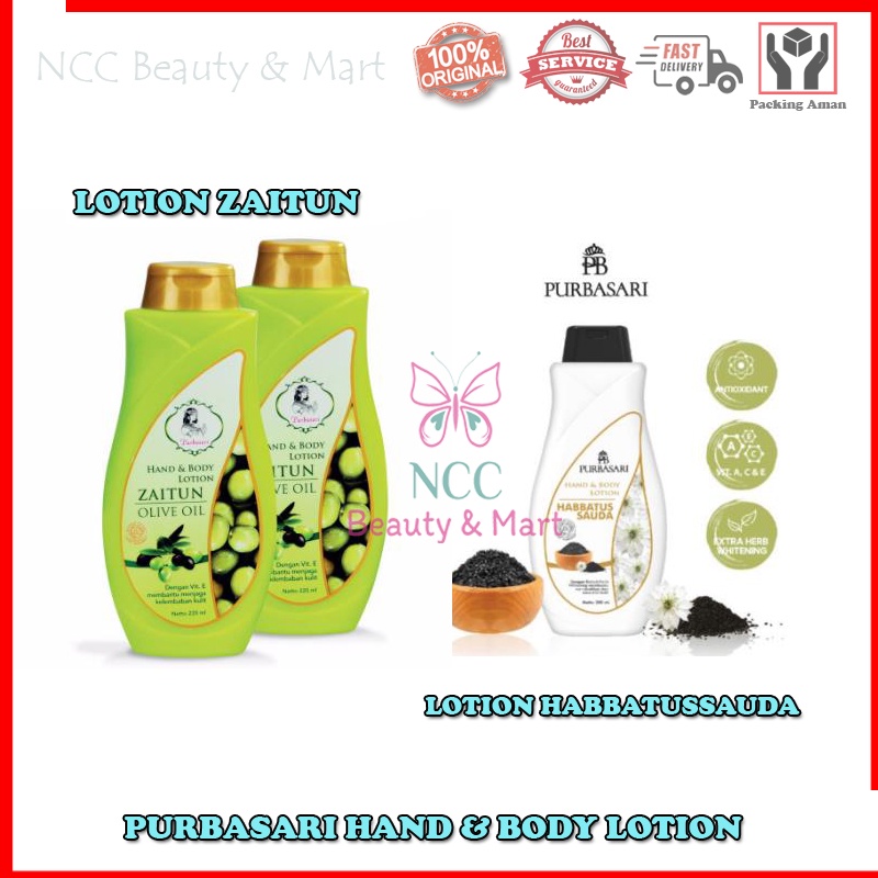 Jual * NCC * Purbasari Hand and Body Lotion Zaitun Olive Oil ...
