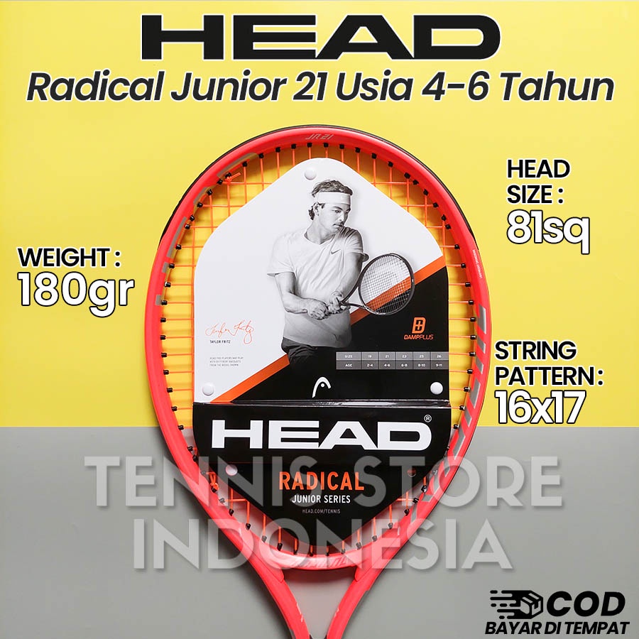 Jual Raket Tenis Anak HEAD RADICAL Junior JR 21 / Usia 4 5 6 Tahun ...