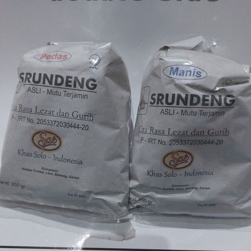 Jual Serundeng Sae Srundeng Kelapa 250 gram Rasa Pedas dan Manis ...