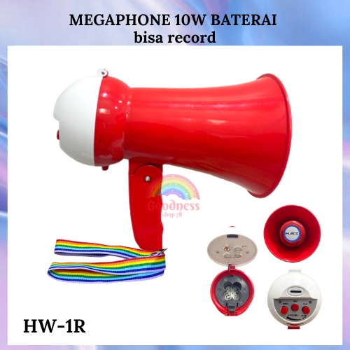 Jual TOA Megaphone MINI LIPAT HW-1R/ MEGAPHONE Baterai HW-1R / HAND ...