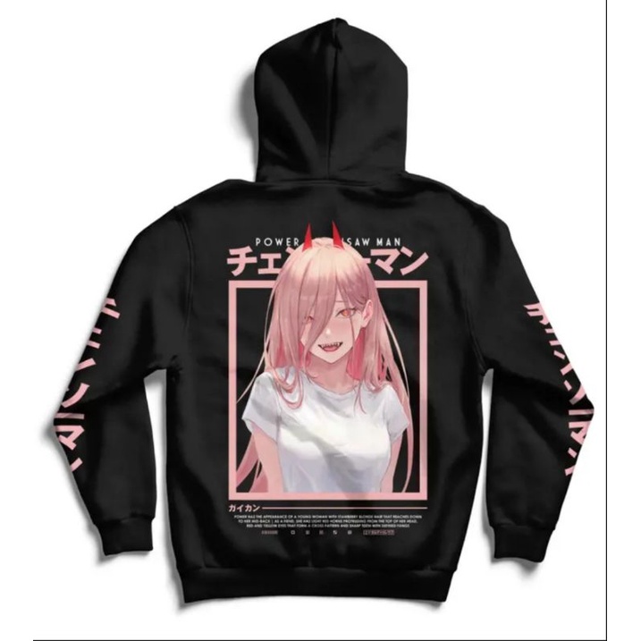 Jual Hoodie Anime Chainsaw Man Power V2 / Hoodie Anime / Hoodie Pria ...