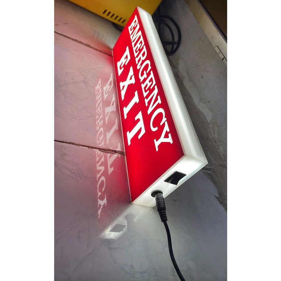 Jual NEON BOX CUSTOM 36X14,5 - Safety Sign , Emergency Exit , Pintu ...