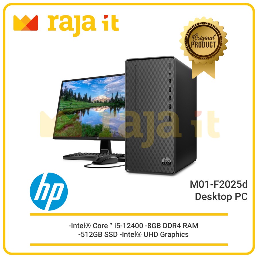 Jual HP PC Desktop M01-F2025d i5-12400 / 8G / 512GB SSD / Win11 | Shopee Indonesia