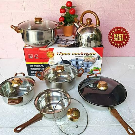 Jual PANCI HC 12 PCS COOKWARE SET KAYU / PANCI SET KAYU 12 PCS / PANCI ...