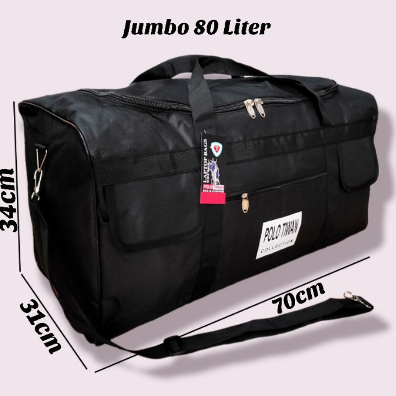 Jual TAS PAKAIAN JUMBO 80L POLO TRAVELBAG CANVAS PRIA WANITA | Shopee ...