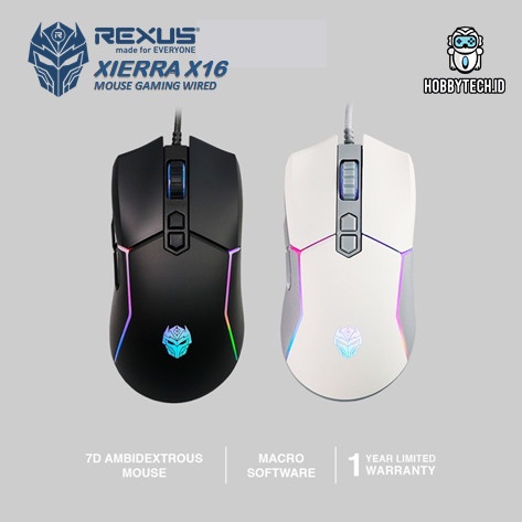 Jual Rexus Xierra X16 RGB 7200DPI Gaming Mouse | Shopee Indonesia