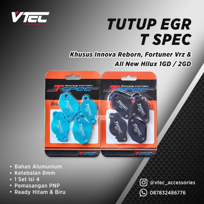 Jual Tutup EGR TSpec Innova Reborn Fortuner Vrz Hilux Revo 2GD 1GD | Shopee Indonesia