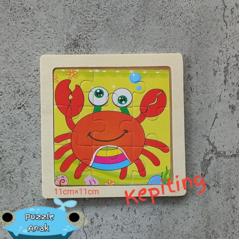 Jual Puzzle kayu pazzle papan keping lucu, mainan balita, wooden toys ...