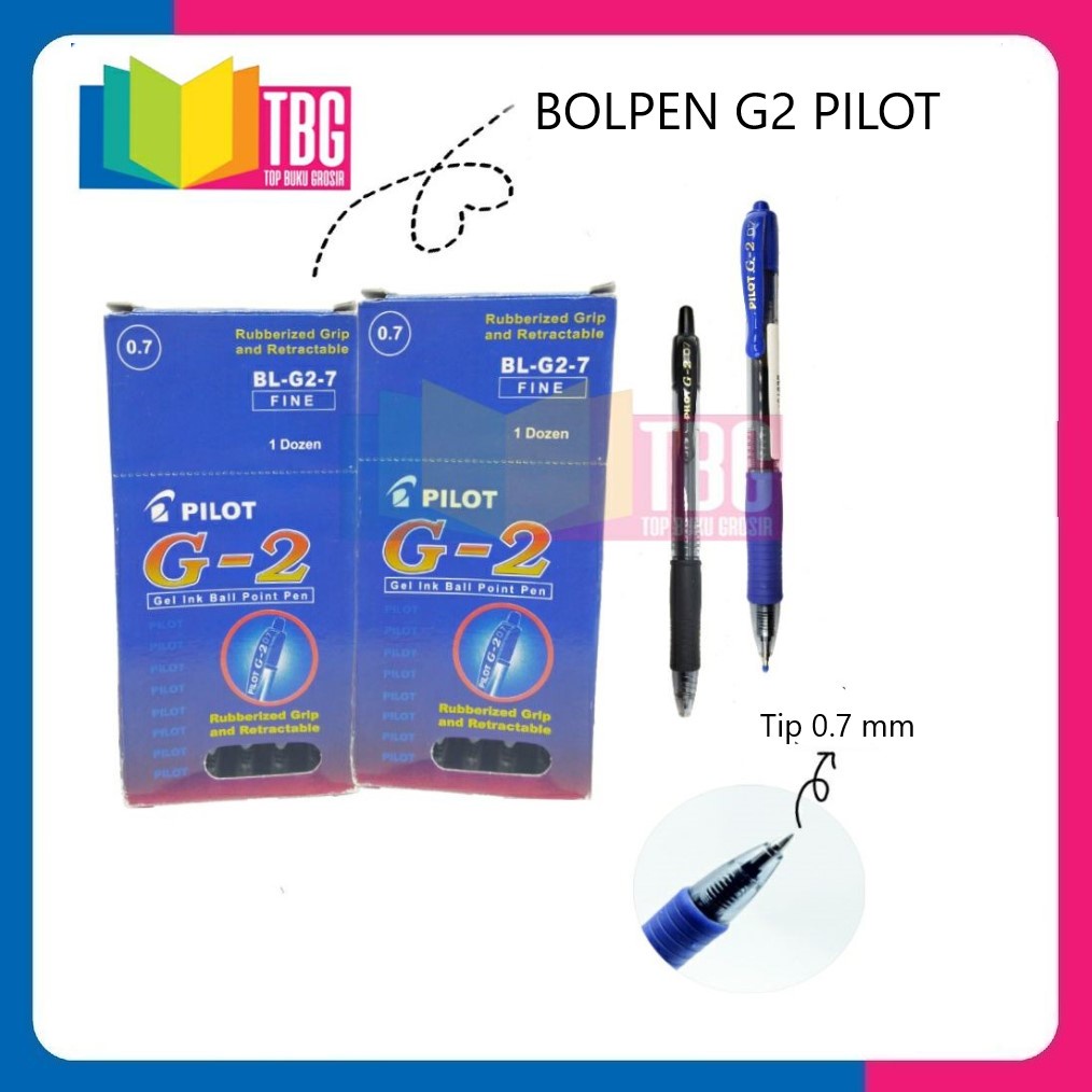 Jual 1 PCS BOLPEN G2 0.7MM PILOT / PULPEN GEL /BALLPOINT 0.7MM | Shopee ...