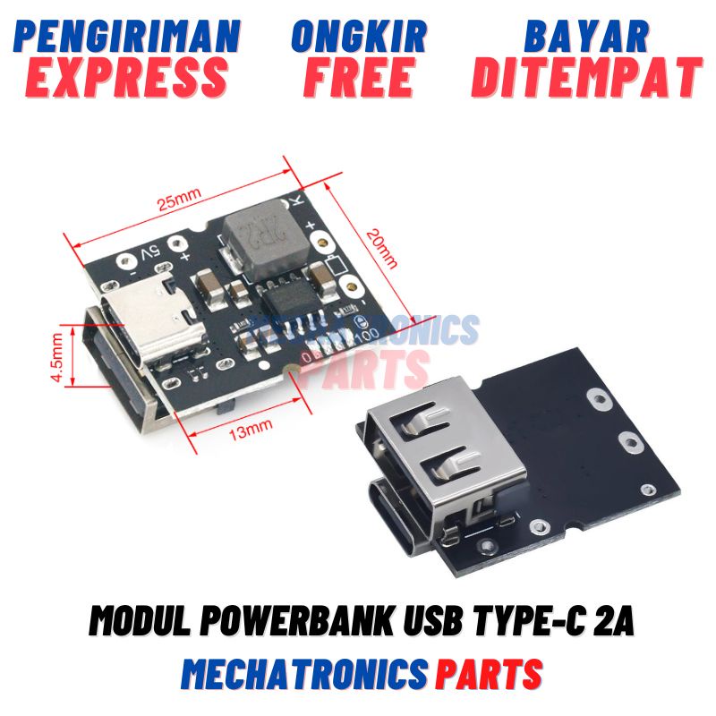 Jual Modul Powerbank USB Type-C 2A | Shopee Indonesia